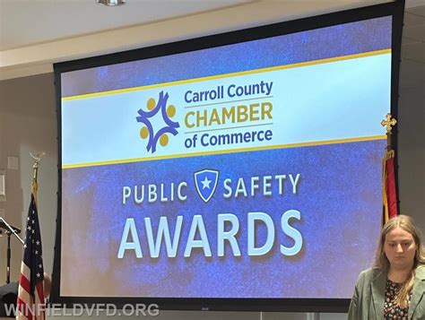 Winfield Receives Mass Causality Response Award Winfield Community Volunteer Fire Department