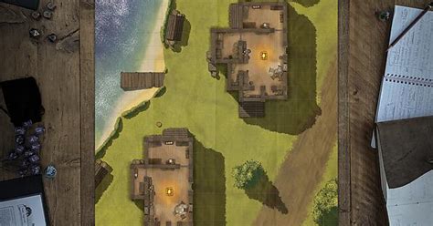 Lakeside Village Dnd Battle Map Ttrpg Album On Imgur