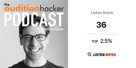 The Auditionhacker Podcast Rob Knopper Listen Notes