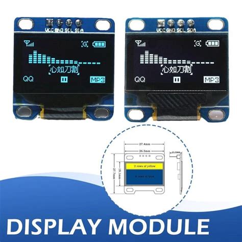 096and Oled Ssd1306 I2c Iic Spi Serial 128x64 Lcd Display J6 Blau Lcd Gelb Heiß Eur 387