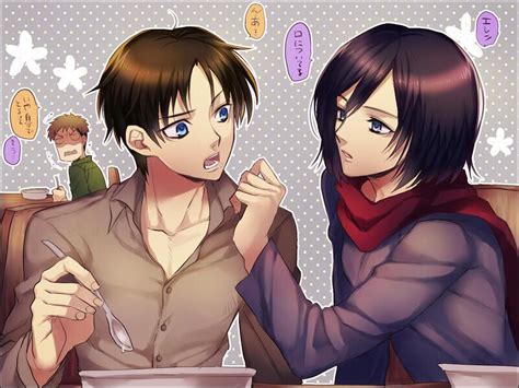 Mikasa Ackerman Eren Yeager And Jean Kirchstein Shingeki No Kyojin