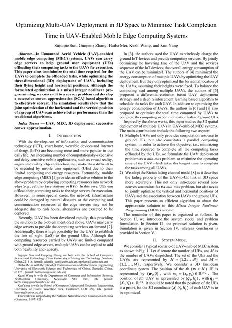pdf optimizing multi uav deployment in 3d space to minimize task