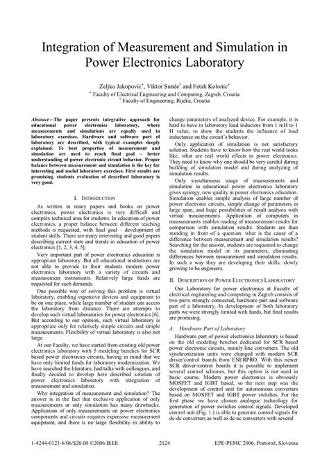 Pdf Integration Of Measurement And Simulation In Power Electronics Laboratory
