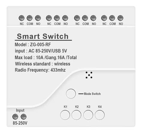 Módulo Interruptor Luz Inteligente Zigbee 4 Canales Cuotas Sin Interés