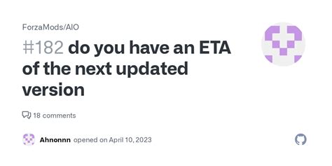 Do You Have An Eta Of The Next Updated Version · Issue 182 · Forzamods