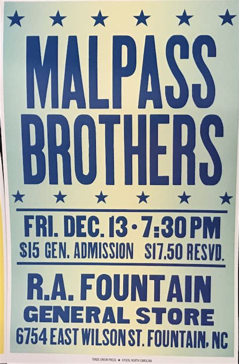 Malpass Brothers Showcard Ra Fountain