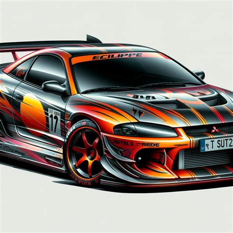 Mitsubishi Eclipse High Speed Racing Car Ai Art Generator Easy