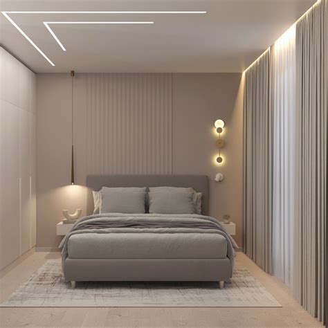 Современный дизайн стены за изголовьем в спальне