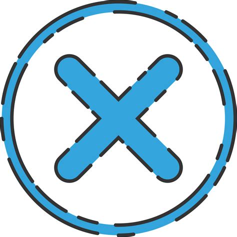 Rejected Cross Mark Icon In Flat Style 22062845 Png