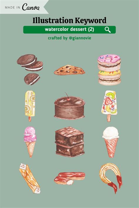 Desain Buklet Kreatif Dengan Ilustrasi Dessert Airbrush