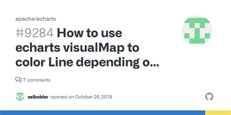 how to use echarts visualmap to color line depending on y axis value or