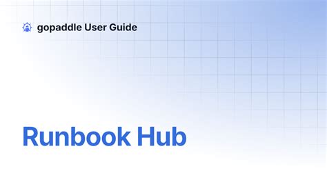 Runbook Hub Gopaddle User Guide