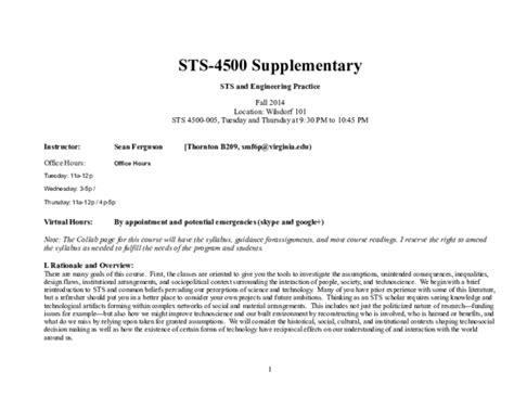 Doc Engineering And Society Capstone Univ Of Virginia Syllabus