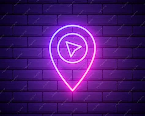 Premium Vector Pin Neon Style Icon Simple Thin Line Outline Vector Of Web Icons For Ui And Ux