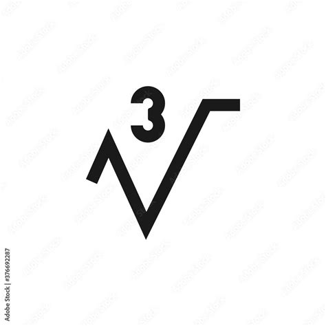 Cube Root Icon Mathematics Symbol Modern Simple Vector Icon For Website Design Mobile App