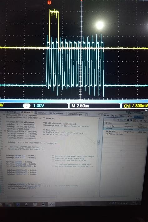 ccs tms320f28027 interfacing of tms320f28027 with vinculum with 13 clock sequence c2000