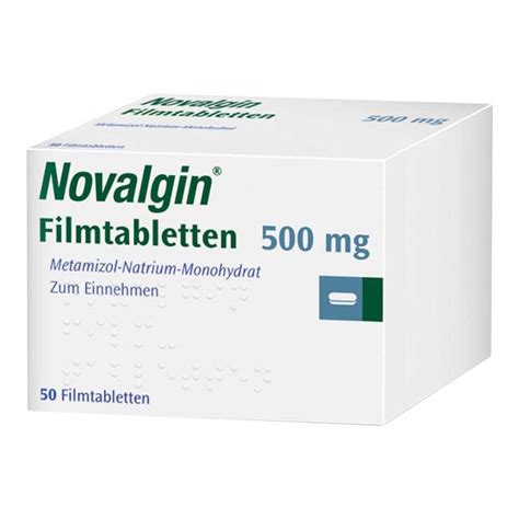 Novalgin Filmtabletten 50 St Auf E Rezept Kaufen Aponeo