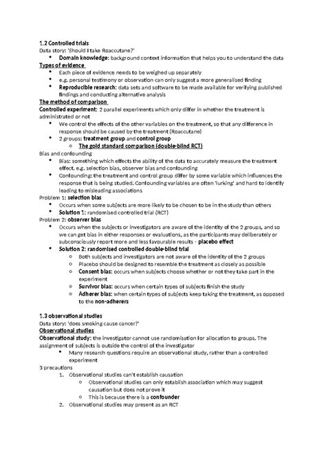 data science data1001 lec 1 notes 1 controlled trials data story