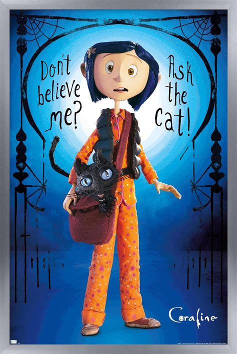 Coraline Coraline And The Cat Wall Poster 22375 X 34 Framed