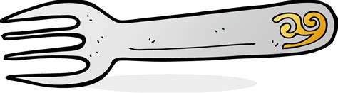 Doodle Cartoon Fork 12912543 Vector Art At Vecteezy