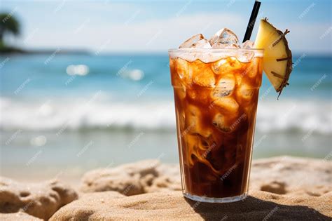 Premium Photo Cooling Down With Iced Coffee Summer Chill Out Scene