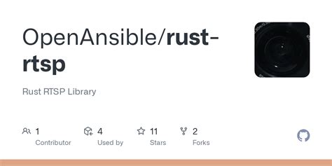 Github Openansiblerust Rtsp Rust Rtsp Library