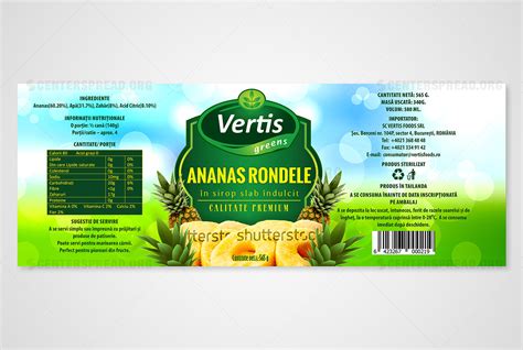 Canned Food Label Design