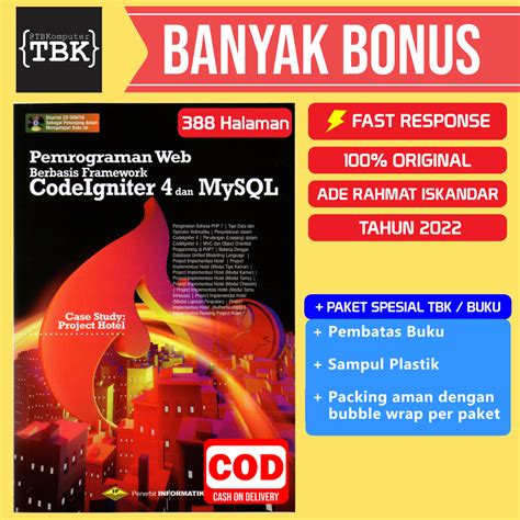 Web Programming Book Based On Framework Codeigniter 4 And Mysql Ade Rahmat Iskandar Shopee