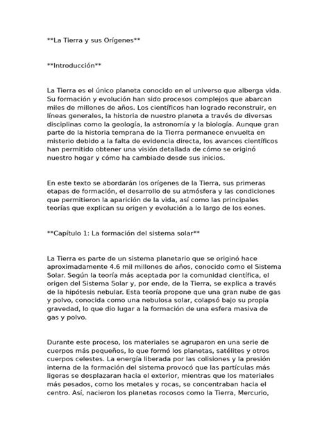 Orígenes Y Evolución De La Tierra Pdf Tierra Núcleo Planetario