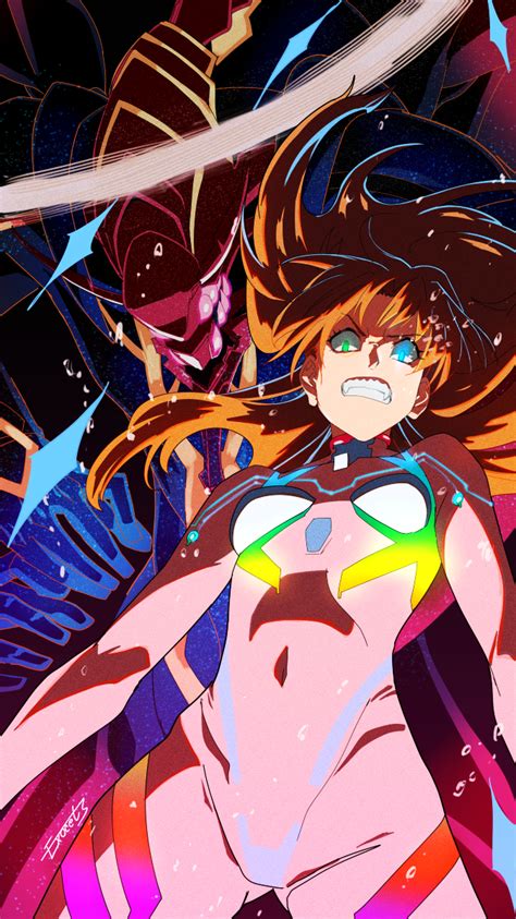 Exocet Exocet4 Eva 02 Souryuu Asuka Langley Evangelion 3 0 1 0 Thrice Upon A Time Neon