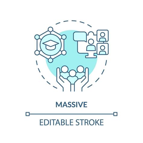 2d Editable Blue Icon Massive Concept Monochromatic Isolated Vector Mooc Thin Line