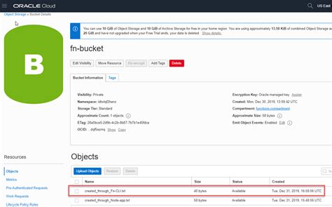 Publish Oracle Function For Reading And Writing Object Storage Files