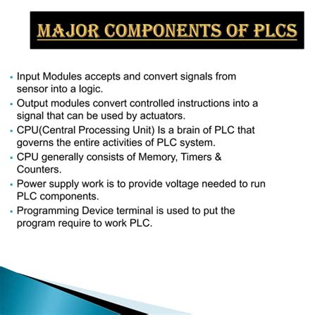 Presentation On Programmable Logic Controllers Plc PPT