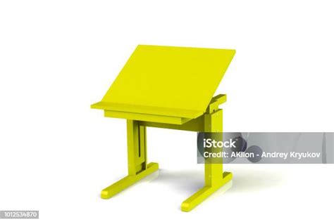 어린이 작은 나무 테이블 가변 높이 흰색 배경에 학교 책상 격리 3d 모델을 렌더링 합니다 0명에 대한 스톡 사진 및 기타 이미지 Istock