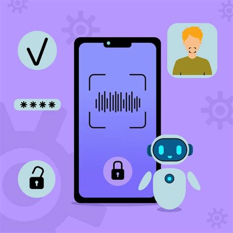 Premium Vector Voice Recognition Unlock On Smartphone