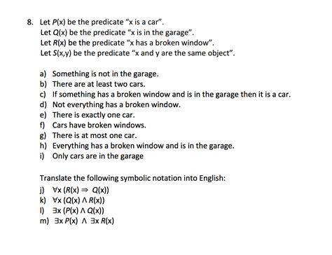 solved 8 let p x be the predicate x is a car let q x
