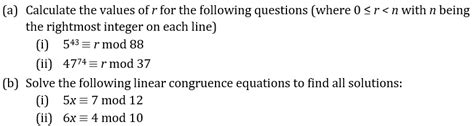 Solved A Calculate The Values Of R For The Following Chegg Com