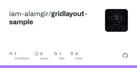 Github Iam Alamgirgridlayout Sample