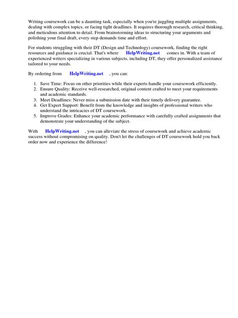 Dt Coursework Template Pdf Dt Coursework Template Pdf