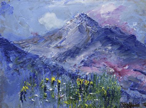 Картина Горный пейзаж Размеры 30x20 Год 2017 Цена 2500 рублей Художник Привалова Елизавета