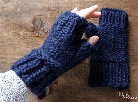 Chunky Fingerless Mittens Pattern