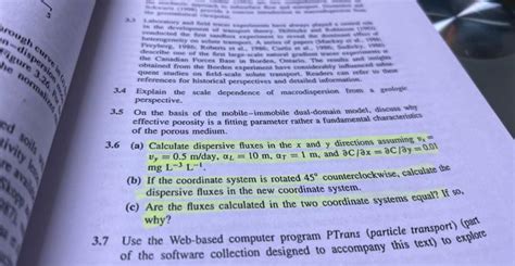 Solved 34 Explain The Scale Dependence Of Macrodispersion