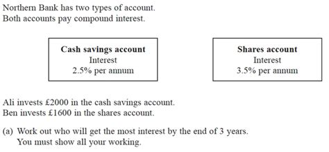 Gcse Maths Compound Interest Edexcel