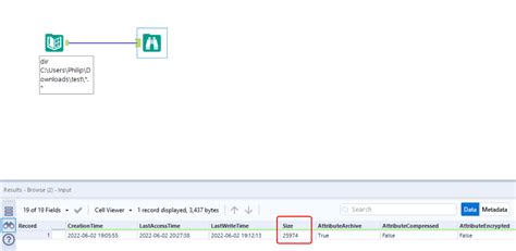 Solved Referencing The Size Of A File Within Workflow Alteryx Community