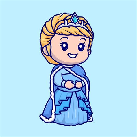 Cute Queen Princess With Crown Cartoon 50764787 Vector Art At Vecteezy