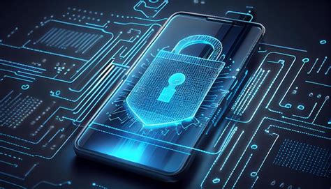 Premium Photo Digital Data Security And Mobile Phone Security Technology Network Internet