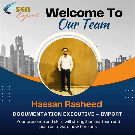 We Are Excited To Welcome Hassan Rasheed To Sea Expert Karachi As Our