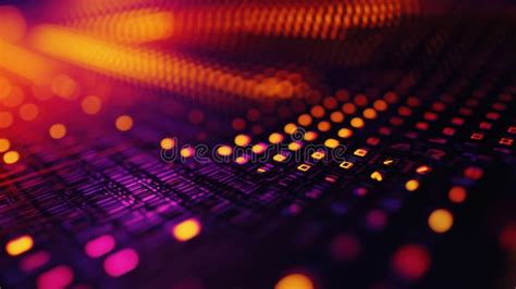 Vibrant Digital Circuitry With Glowing Patterns Stock Illustration Illustration Of Energy