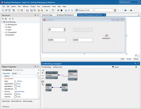 from bindings list to visual livebindings dimensional data