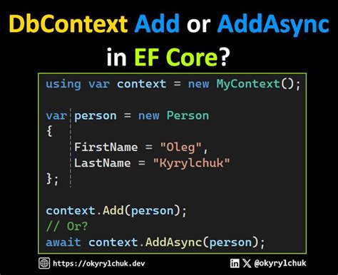 Dbcontext Add Or Addasync Method Entity Framework Dbcontext Class Has The Following Methods For